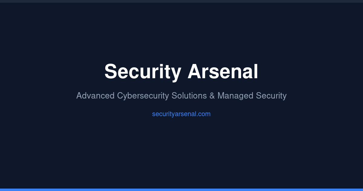 Security Arsenal | Advanced Cybersecurity Solutions & Managed Security